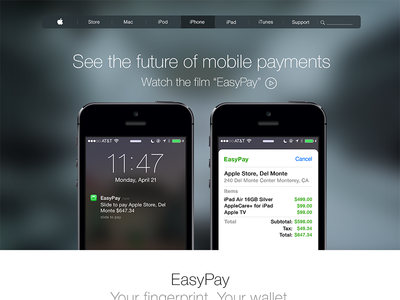 EasyPay, Conceito de "Pagamentos" Apple - CocaTech