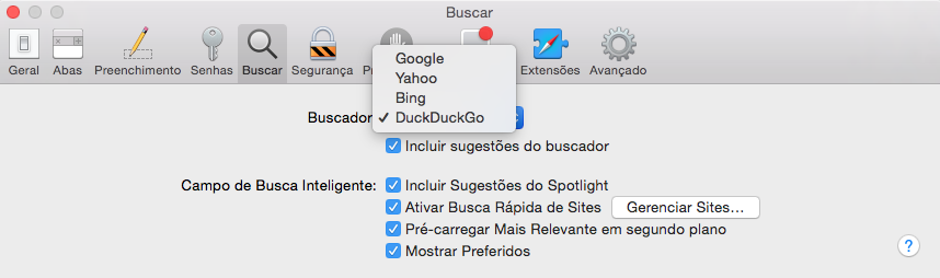 Como usar Motor de Busca que não faz Tracking no Safari do OS X - CocaTech